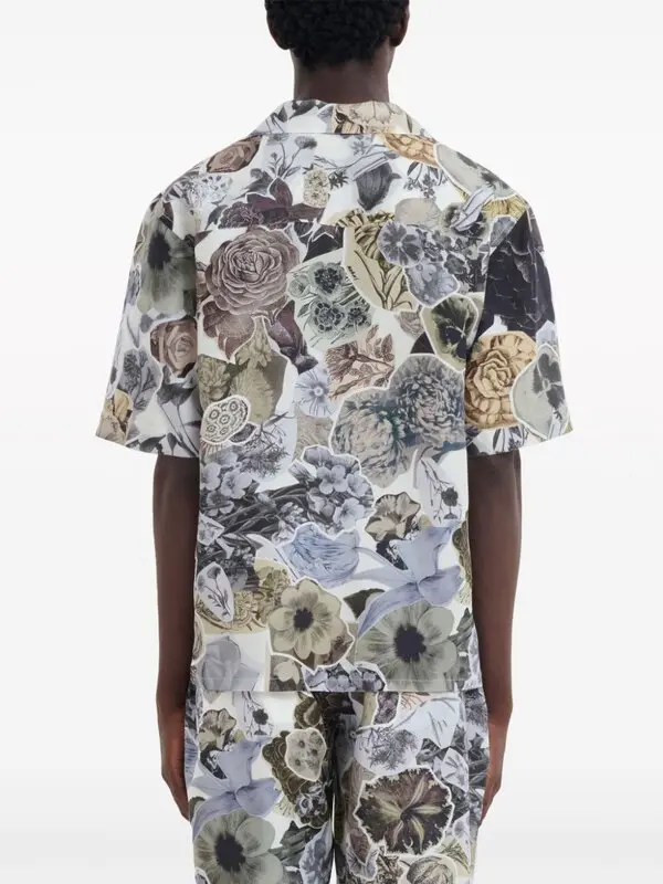 Marni Floral-print Silk Shirt - Neutrals
