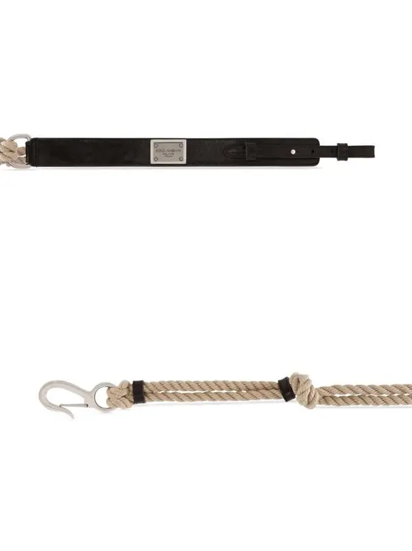 Dolce & Gabbana Logo-plaque Leather Belt