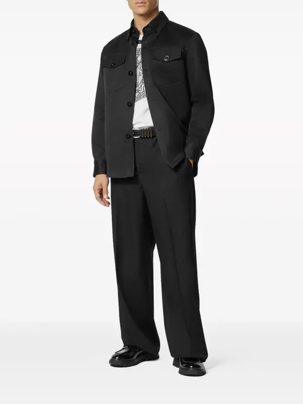 Versace Medusa-button Cotton Shirt Jacket