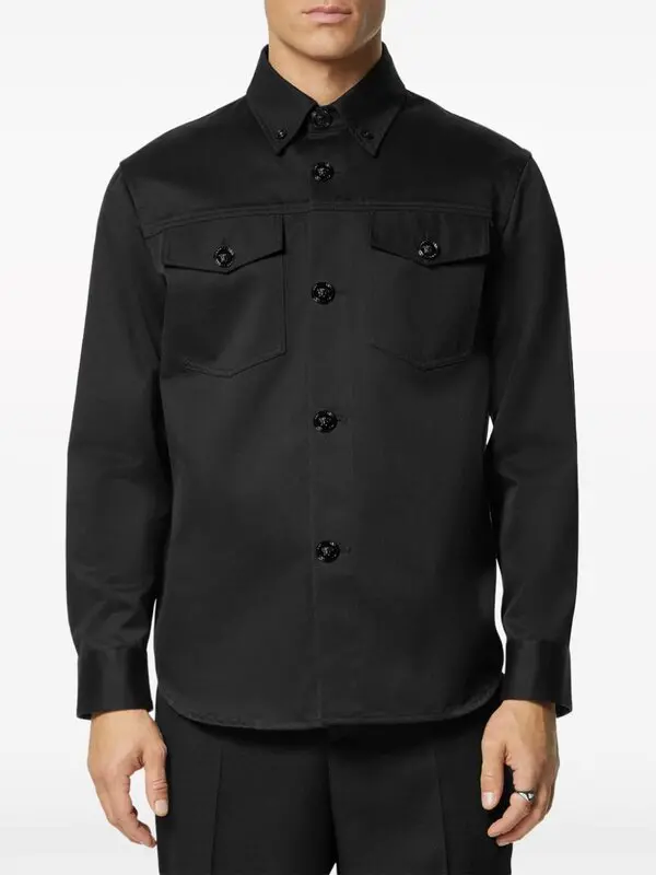 Versace Medusa-button Cotton Shirt Jacket