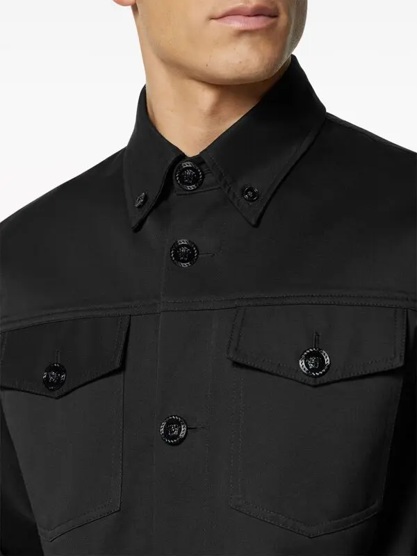Versace Medusa-button Cotton Shirt Jacket