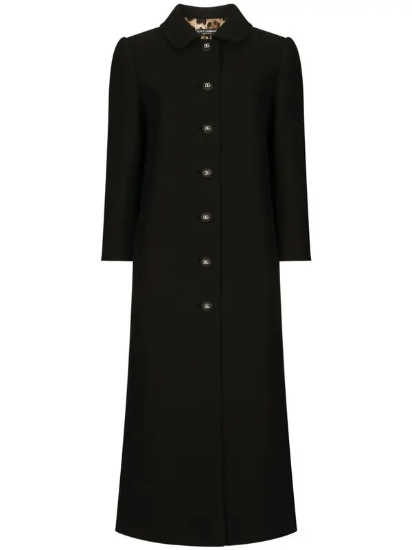 Dolce & Gabbana Logo-button Single-breasted Coat