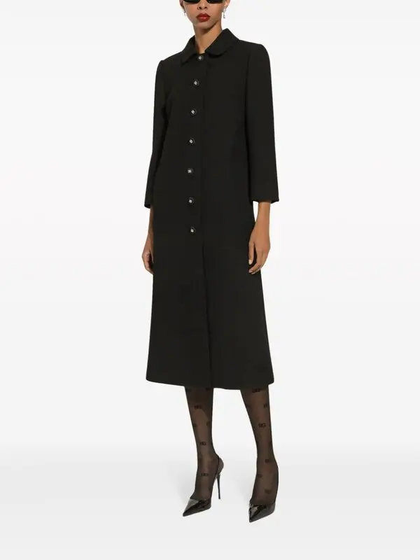 Dolce & Gabbana Logo-button Single-breasted Coat