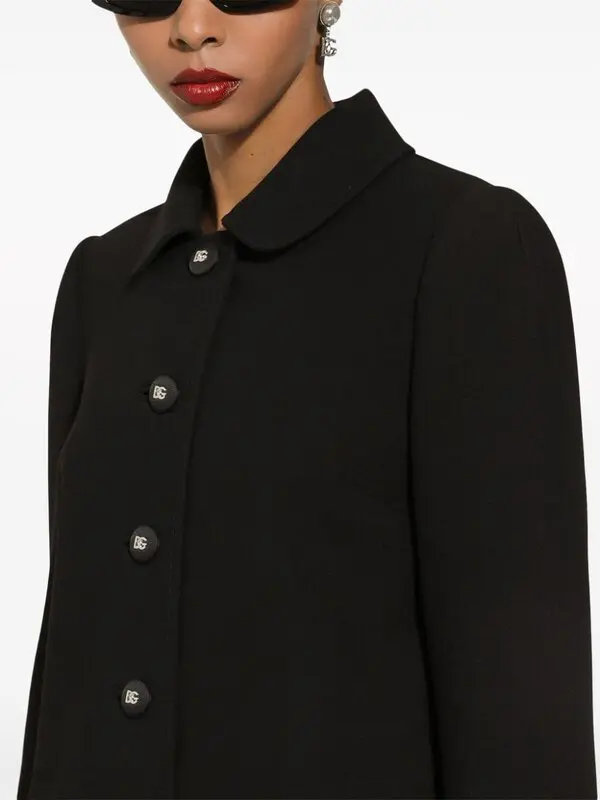 Dolce & Gabbana Logo-button Single-breasted Coat