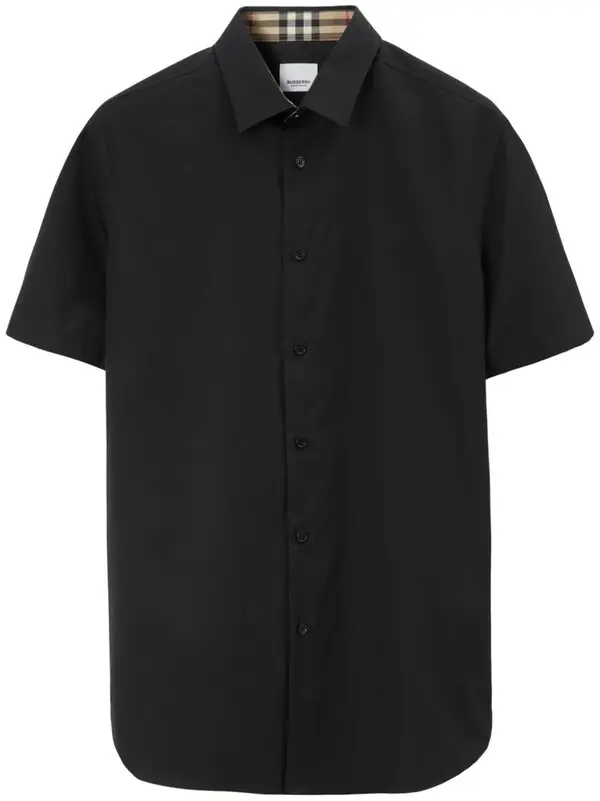 Burberry Ekd-motif Cotton Shirt - Blue