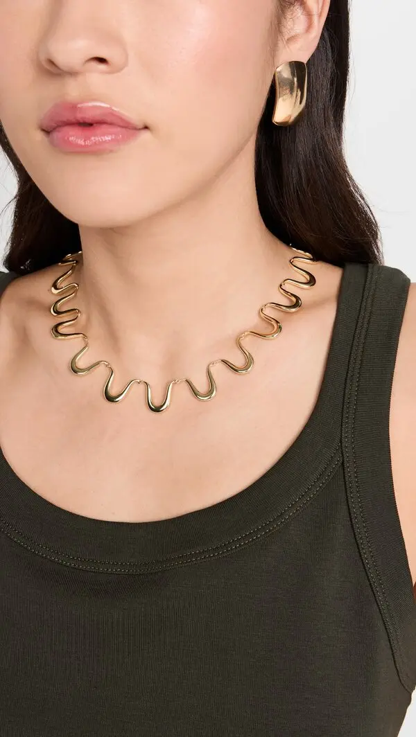 ADINA EDEN Thin Squiggle Necklace