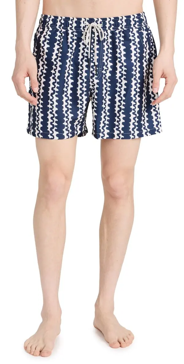 Oas Scribble Swim Shorts 4.75 - Blue