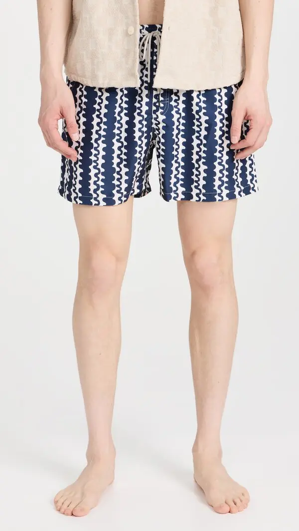 Oas Scribble Swim Shorts 5 - Blue