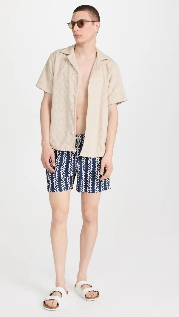 Oas Scribble Swim Shorts 5 - Blue