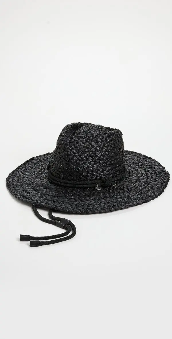 Rag & Bone Braided Straw Hat - Black