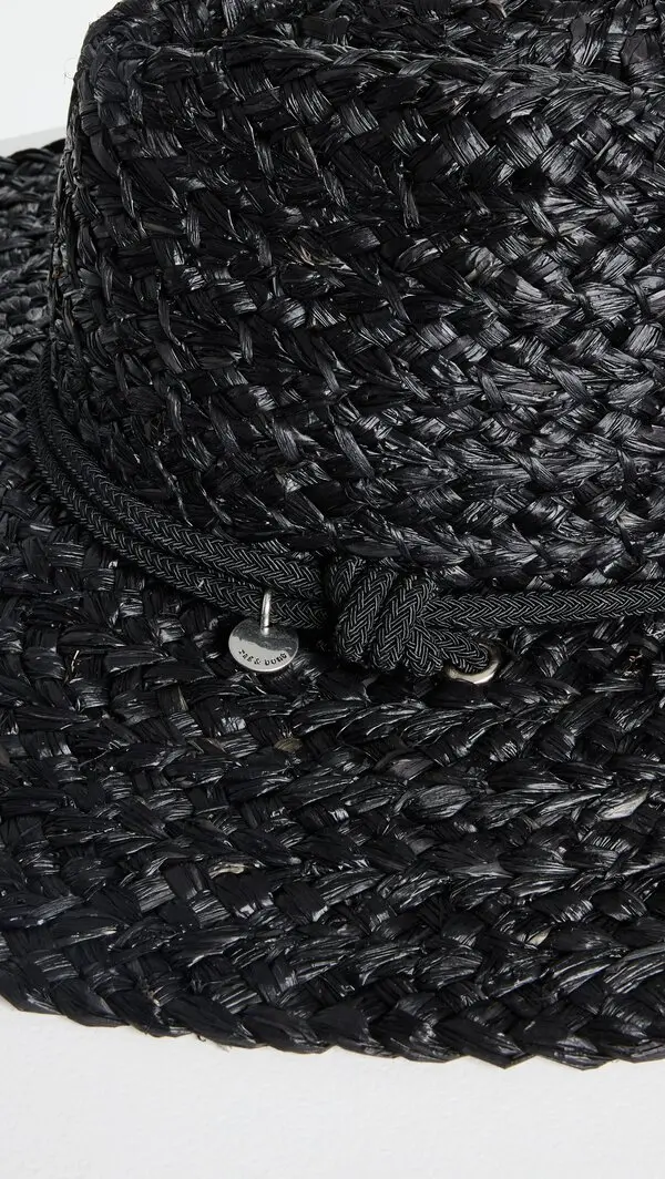 Rag & Bone Braided Straw Hat - Black