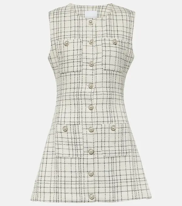 SAME Grace Checked Knitted Minidress
