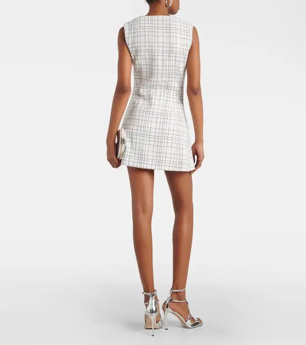 SAME Grace Checked Knitted Minidress