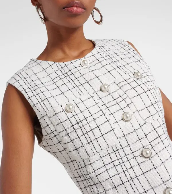 SAME Grace Checked Knitted Minidress