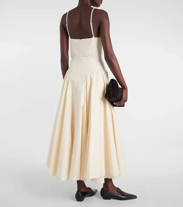 Tove Solene Cotton Poplin Midi Dress - White - 30% Off | Editorialist
