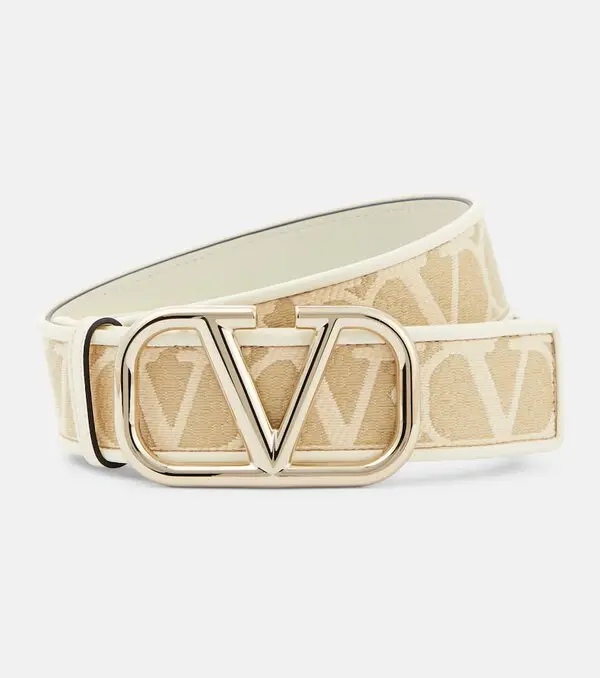 Valentino Garavani Toile Iconographe Belt In Neutrals - 30  display picture 2