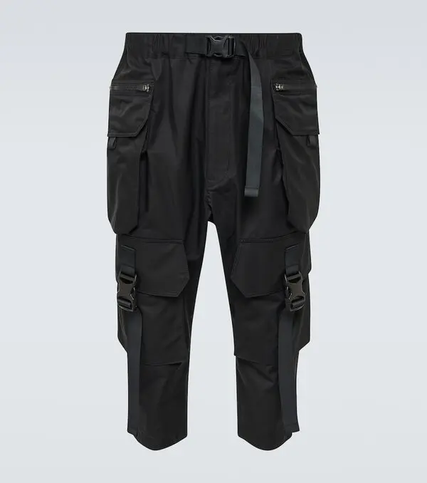 Junya Watanabe Cotton-blend Gabardine Cargo Pants - Black