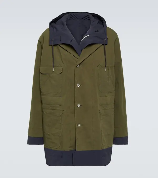 Sacai Reversible Cotton-blend Ripstop Coat