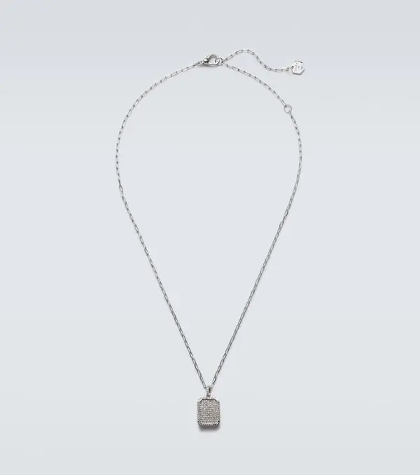 Shay Jewelry 18kt White Pendant Necklace With Diamonds - Silver