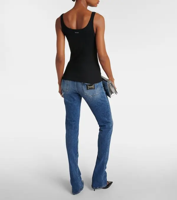Dolce & Gabbana Ribbed-knit Tank Top - Black