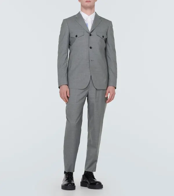 Comme Des Garçons Homme Deux Checked Wool Blazer