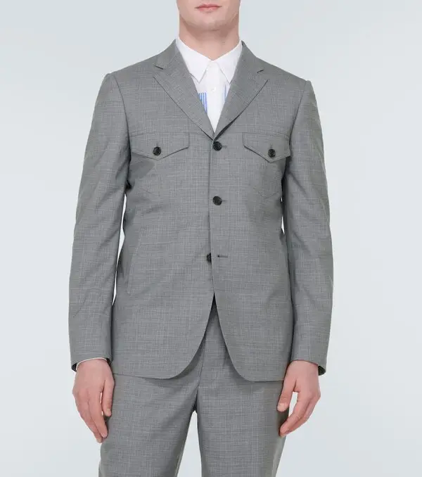 Comme Des Garçons Homme Deux Checked Wool Blazer