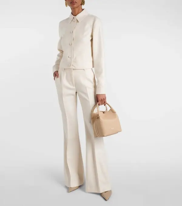 Loro Piana Bale Small Leather Tote Bag - Beige