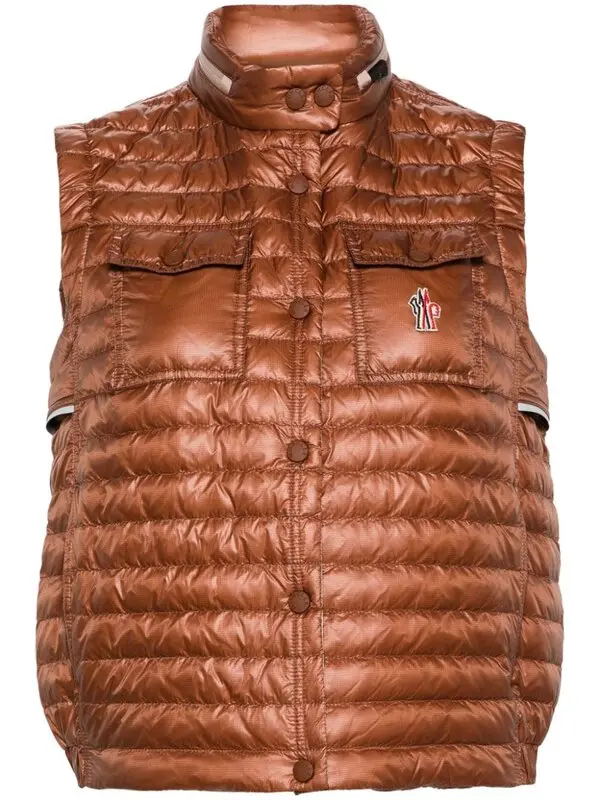 Moncler Gumiane Quilted Down Gilet - Red