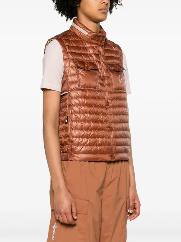 Moncler Gumiane Quilted Down Gilet - Red