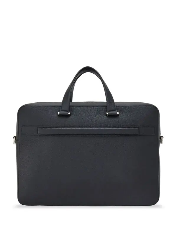 FERRAGAMO Gancini Leather Briefcase - Black