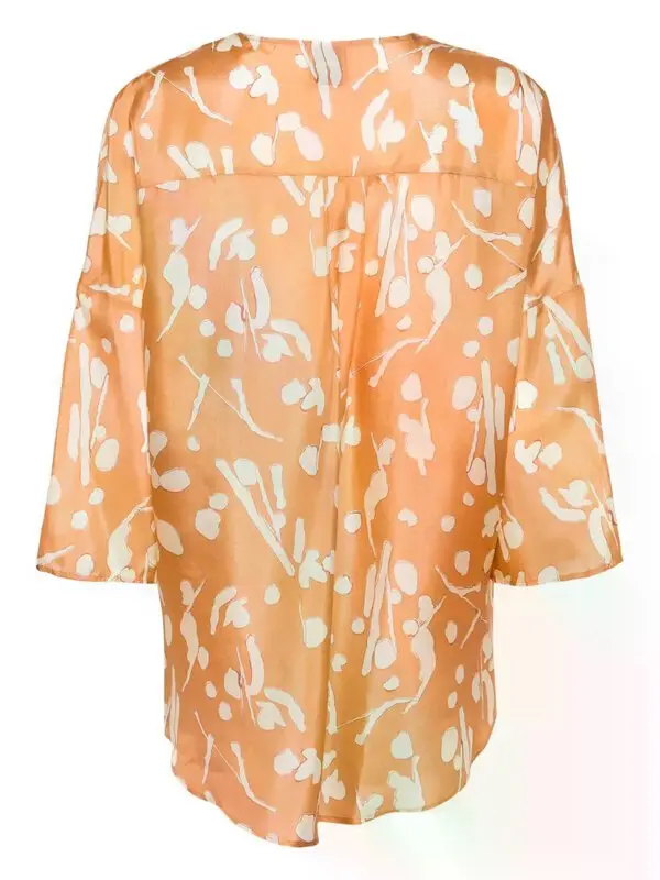 ALYSI Abstract-print Silk Blouse