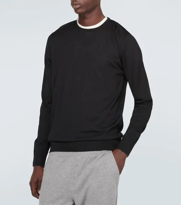 Loro Piana Knitted Virgin Wool Top - Black