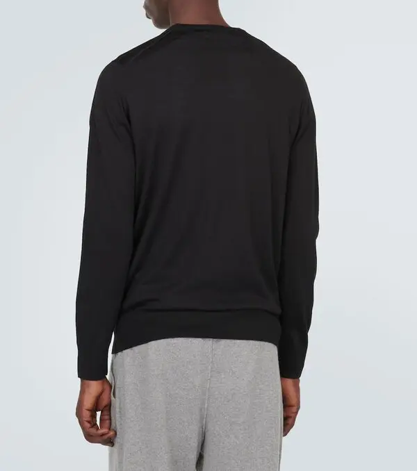 Loro Piana Knitted Virgin Wool Top - Black
