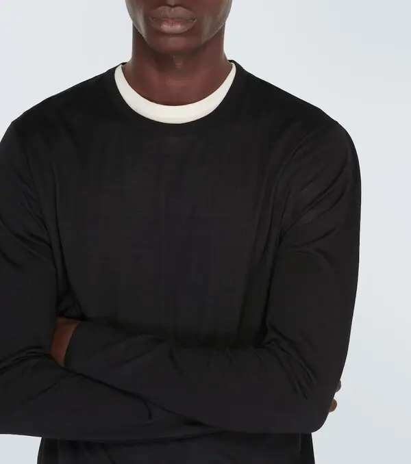 Loro Piana Knitted Virgin Wool Top - Black