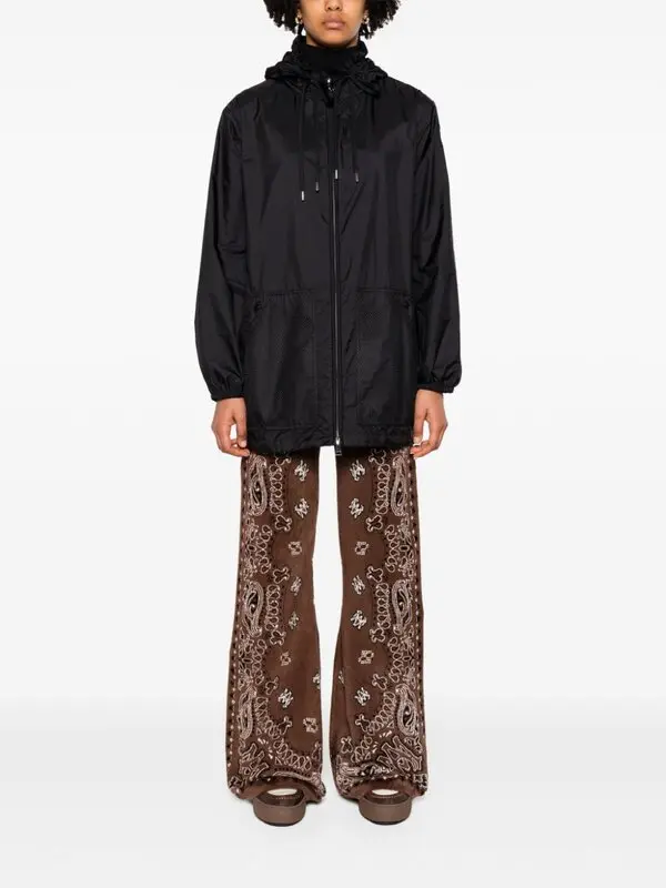 Moncler Mesh-panel Hooded Jacket - Black