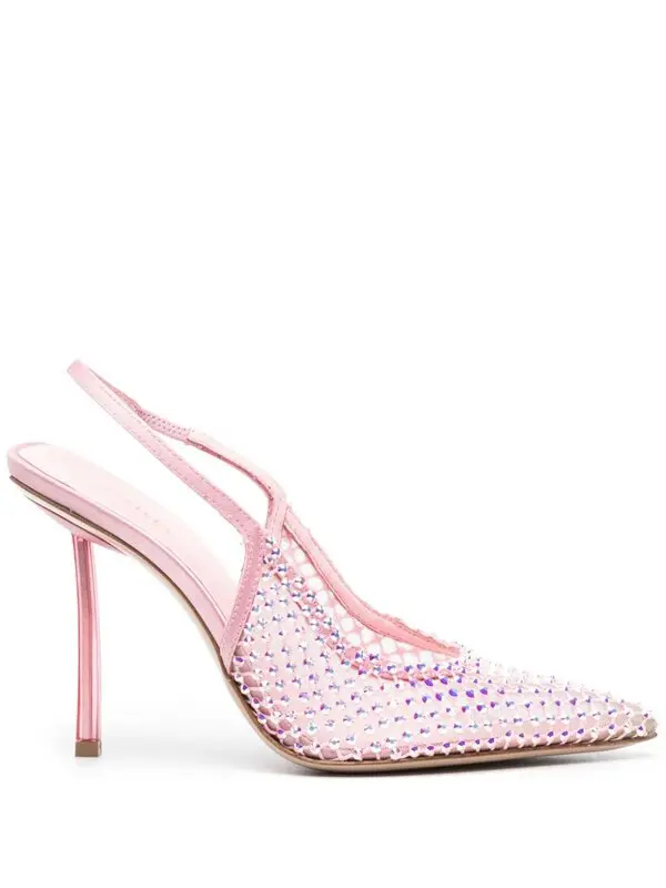 LE SILLA Gilda 100mm Crystal-embellished Pumps