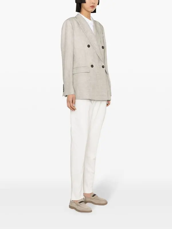 Brunello Cucinelli Herringbone Linen Blazer