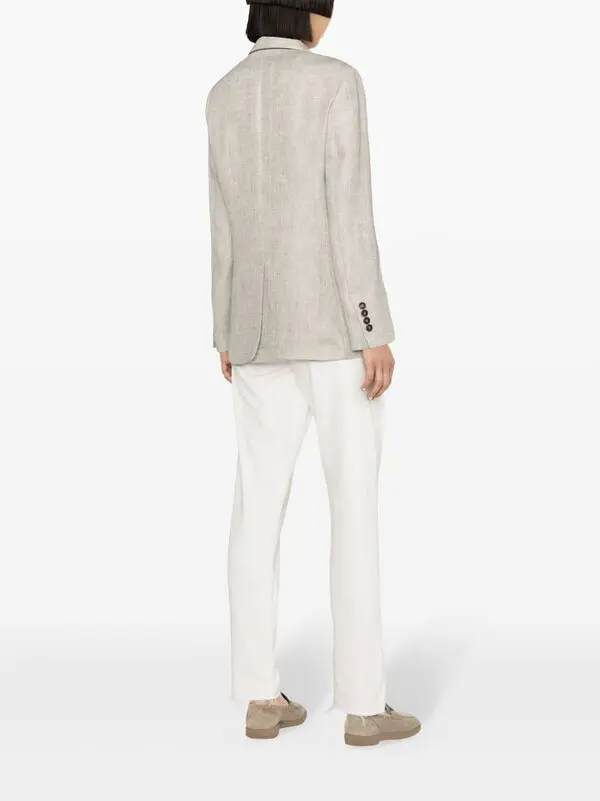 Brunello Cucinelli Herringbone Linen Blazer