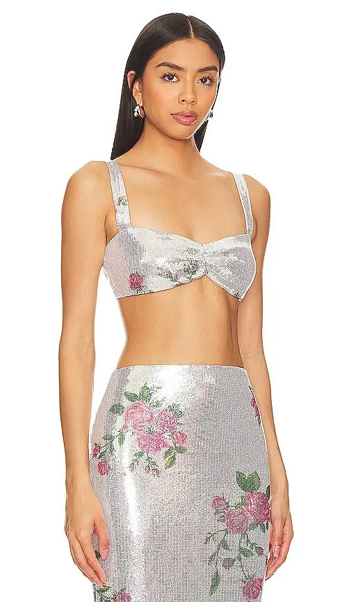 CAMILA COELHO Pia Sequin Micro Top