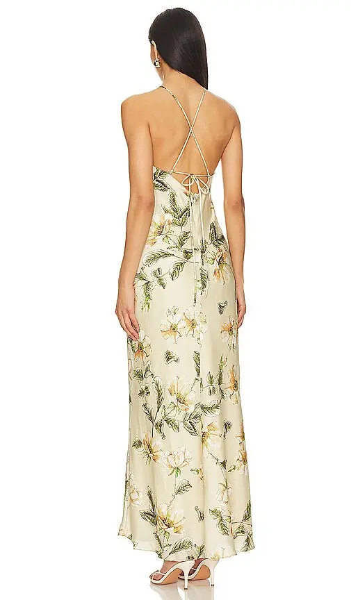 Astr The Label Elynor Maxi Dress - Gold Floral