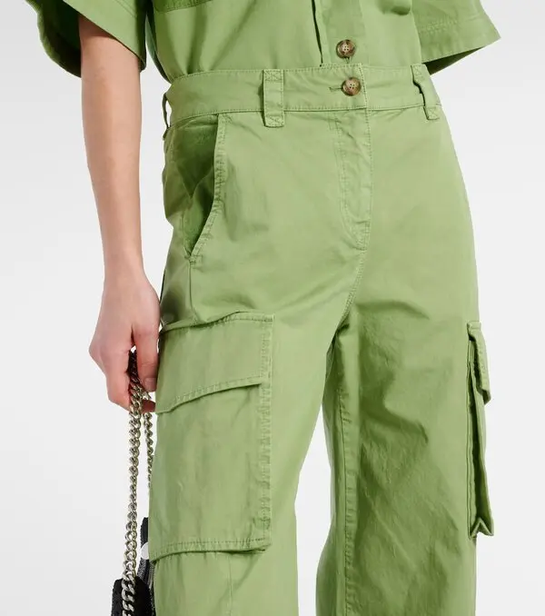 Stella McCartney Mid-rise Cotton Cargo Pants