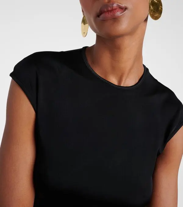 Tove Deca Jersey Top - Black
