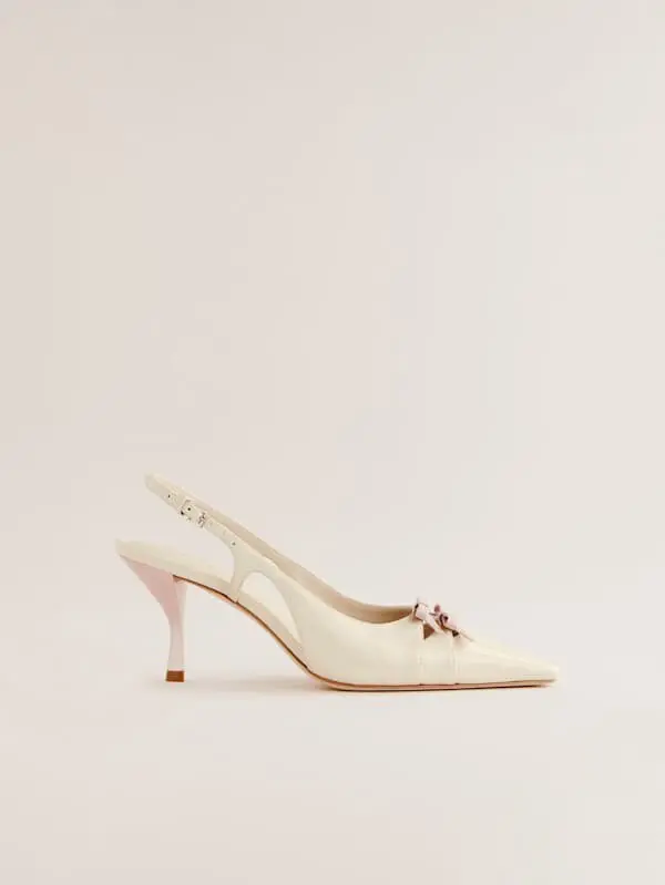 REFORMATION Noreen Slingback Pump - Ivory