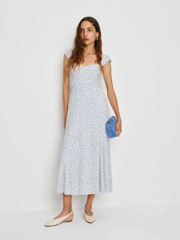 REFORMATION Petites Bryson Midi Dress - Ivory