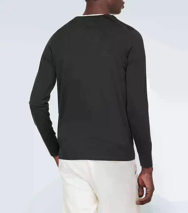 Loro Piana Knitted Virgin Wool Top - Black