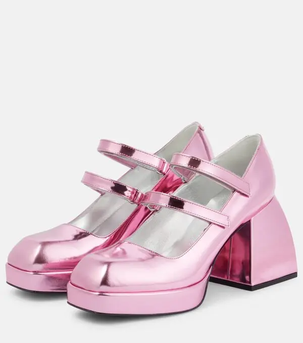 NODALETO Bulla Babies 90 Leather Mary Jane Pumps