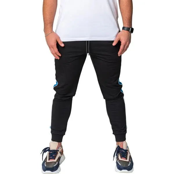 MACEOO Side Stripe Skinny Fleece Joggers