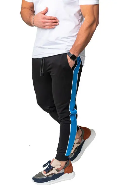 MACEOO Side Stripe Skinny Fleece Joggers