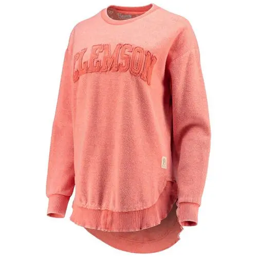 PRESSBOX Clemson Tigers Ponchoville Pullover Sweatshirt