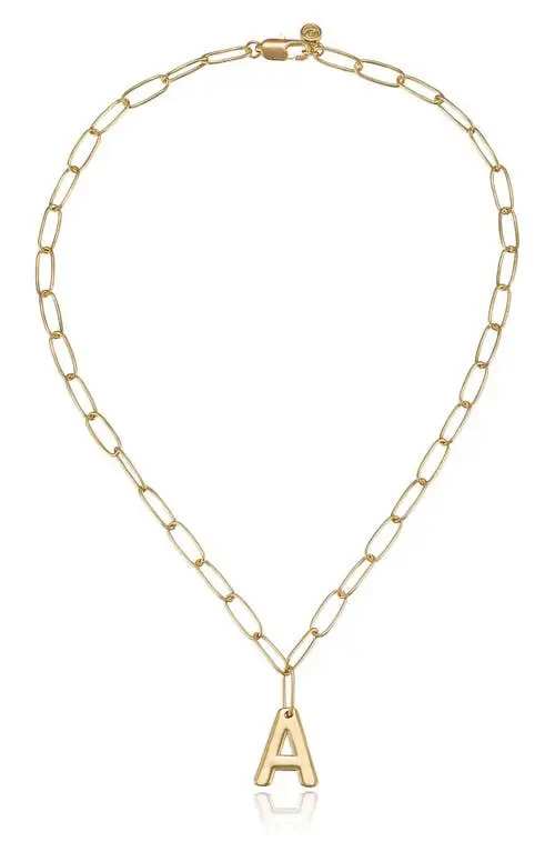 Ettika Initial Pendant Necklace - Gold - A